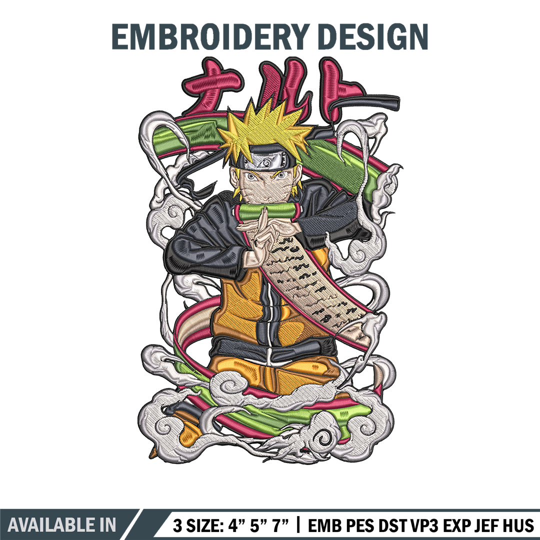 Naruto poster Embroidery Design, Naruto Embroidery, Embroide | Inspire ...