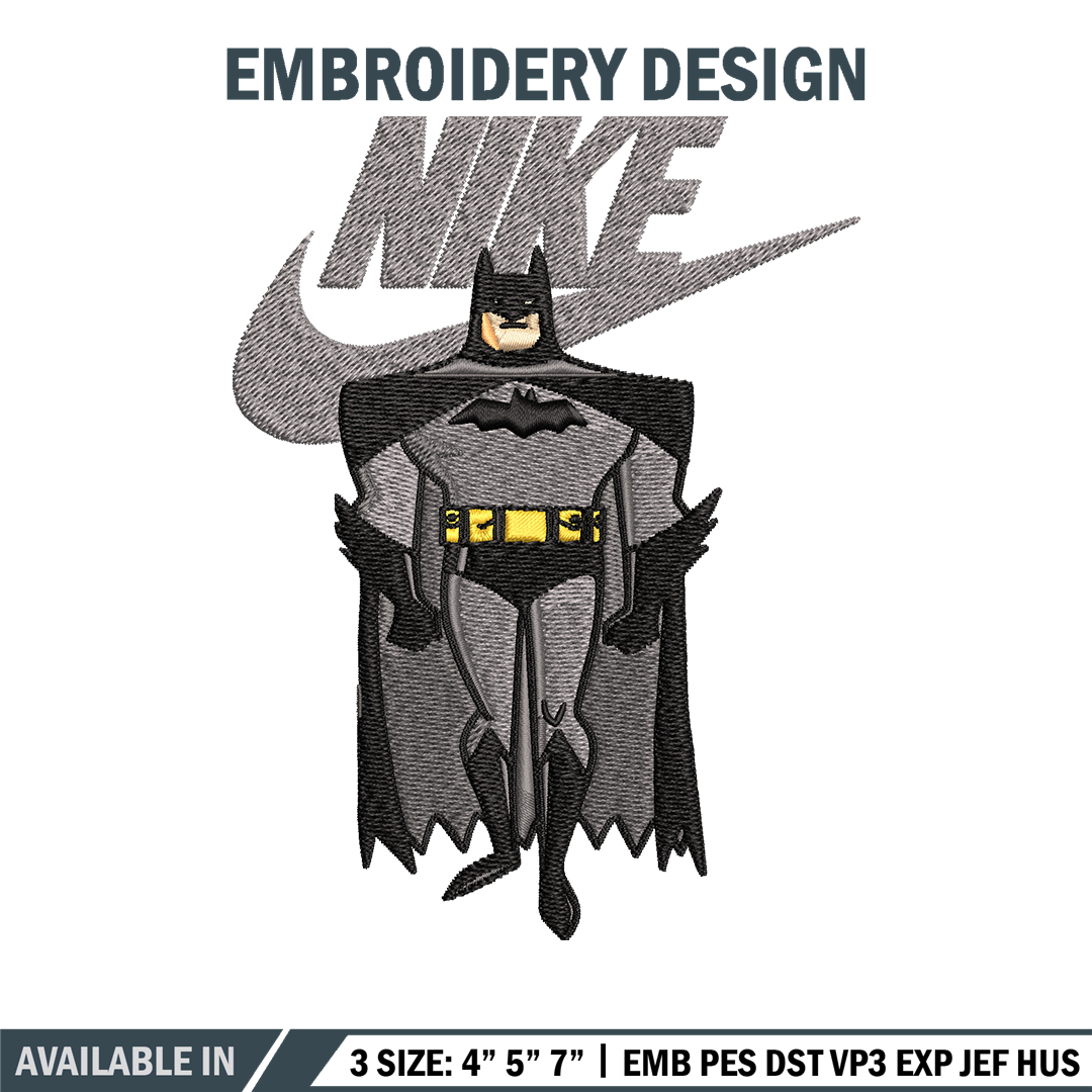 Nike Swoosh Batman Embroidery design, Batman cartoon Embroid | Inspire ...