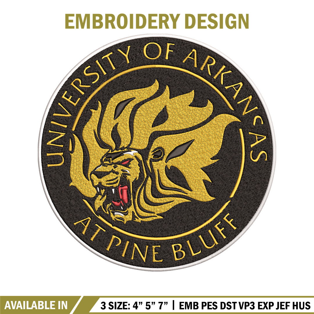 Arkansas Pine Bluff logo embroidery design, NCAA embroidery, | Inspire ...