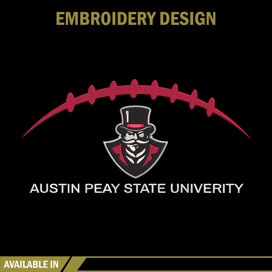Austin Peay State logo embroidery design, NCAA embroidery, S | Inspire ...