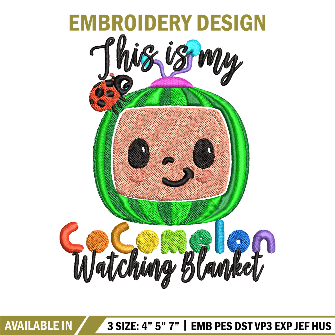 Cocomelon Logo Embroidery design, Cocomelon Embroidery, logo | Inspire ...