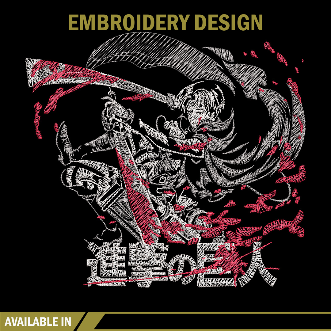 Levi ackerman Embroidery Design, Aot Embroidery, Embroidery - Inspire ...