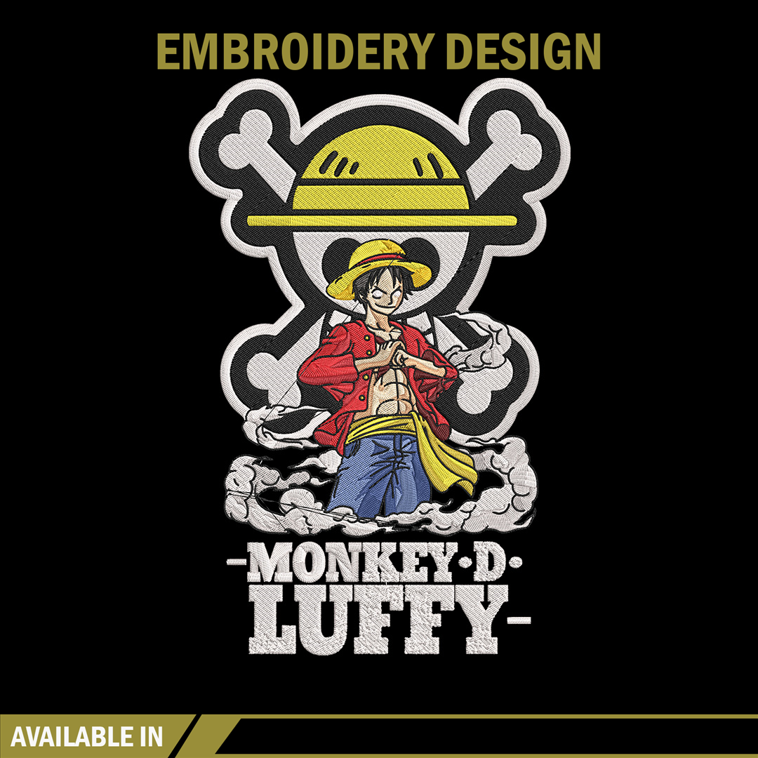 Luffy poster Embroidery Design, One piece Embroidery, Embroi | Inspire ...