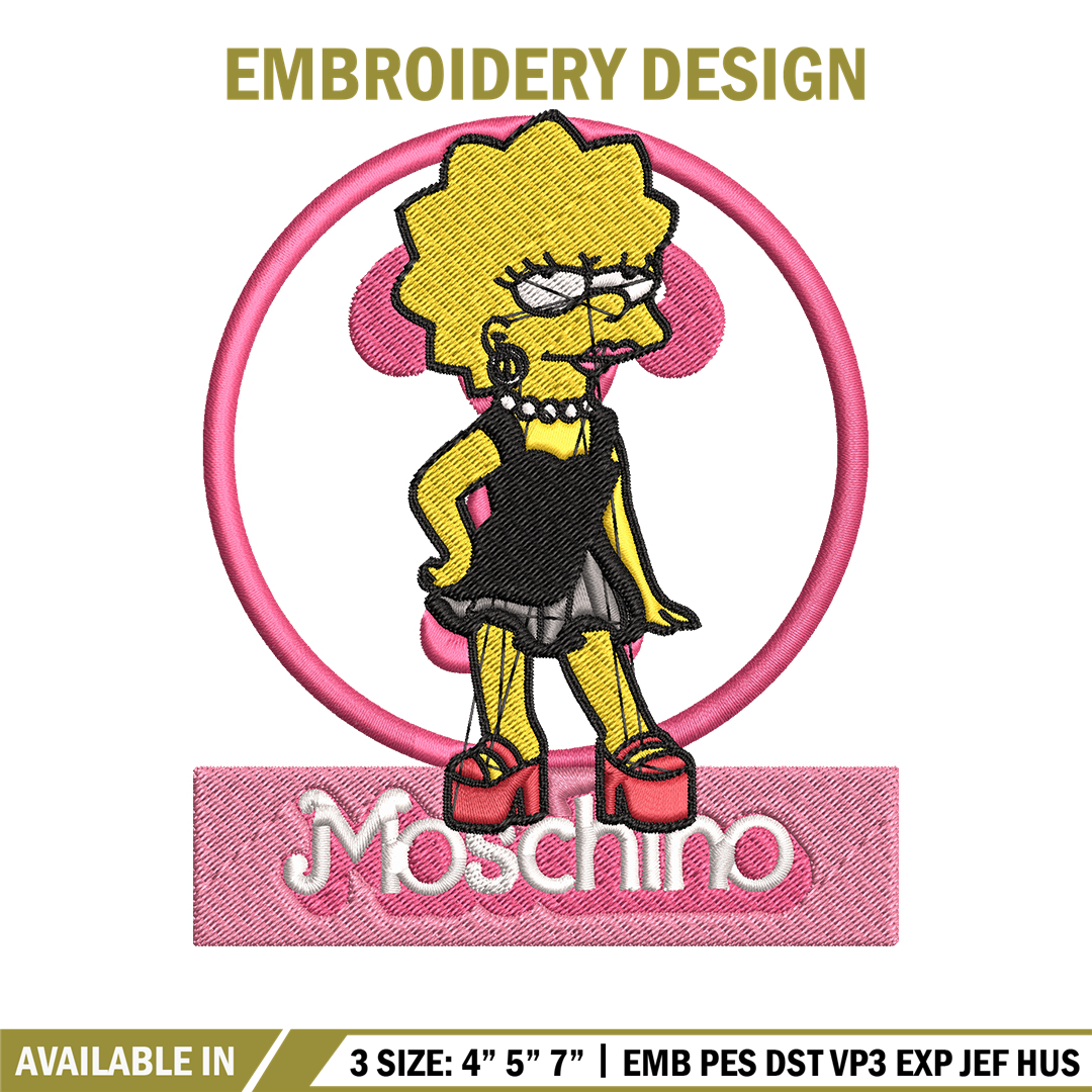 Moschino Milano Lisa Simpson Embroidery design, Simpson Embr | Inspire ...