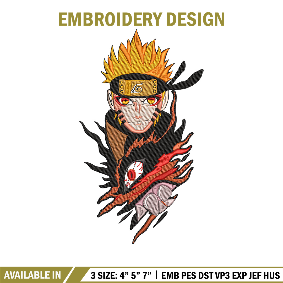 Naruto x kurama Embroidery Design, Naruto Embroidery, Embroi - Inspire ...