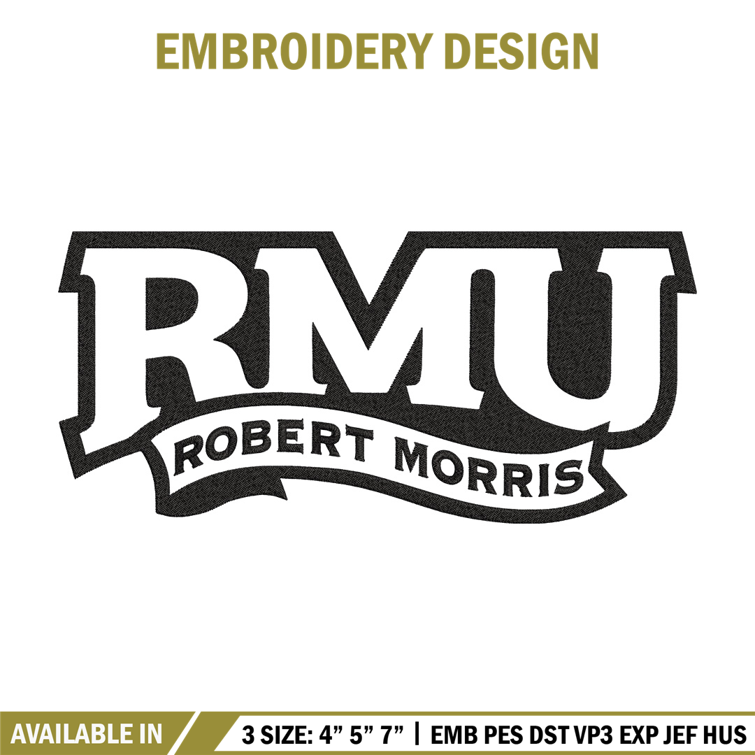 Robert Morris logo embroidery design, NCAA embroidery, Sport | Inspire ...