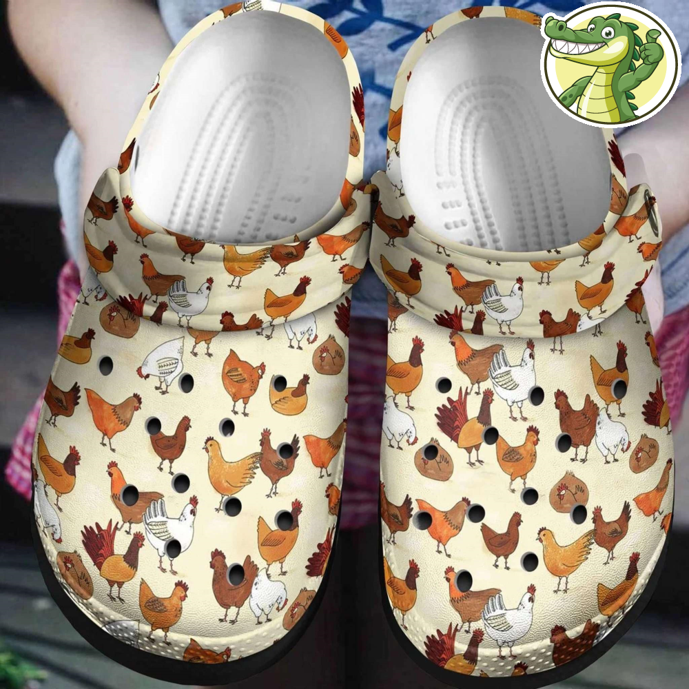 Personalized Farmer Chicken Slippers,Chicken Shoes Clog, Cro | Inspire ...