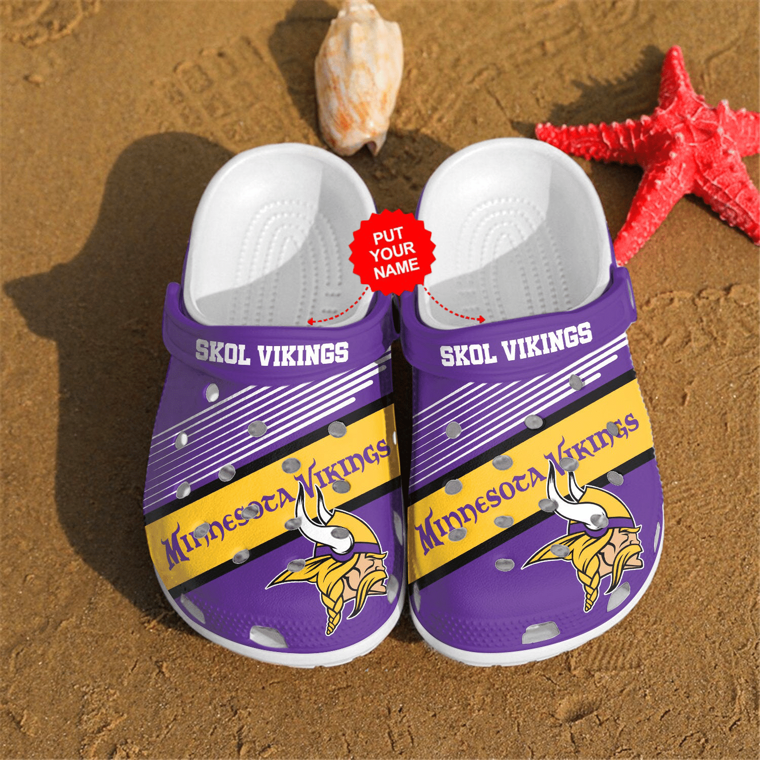 National Football Crocs - M. Vikings Skol Vikings Clog Shoes | Inspire ...