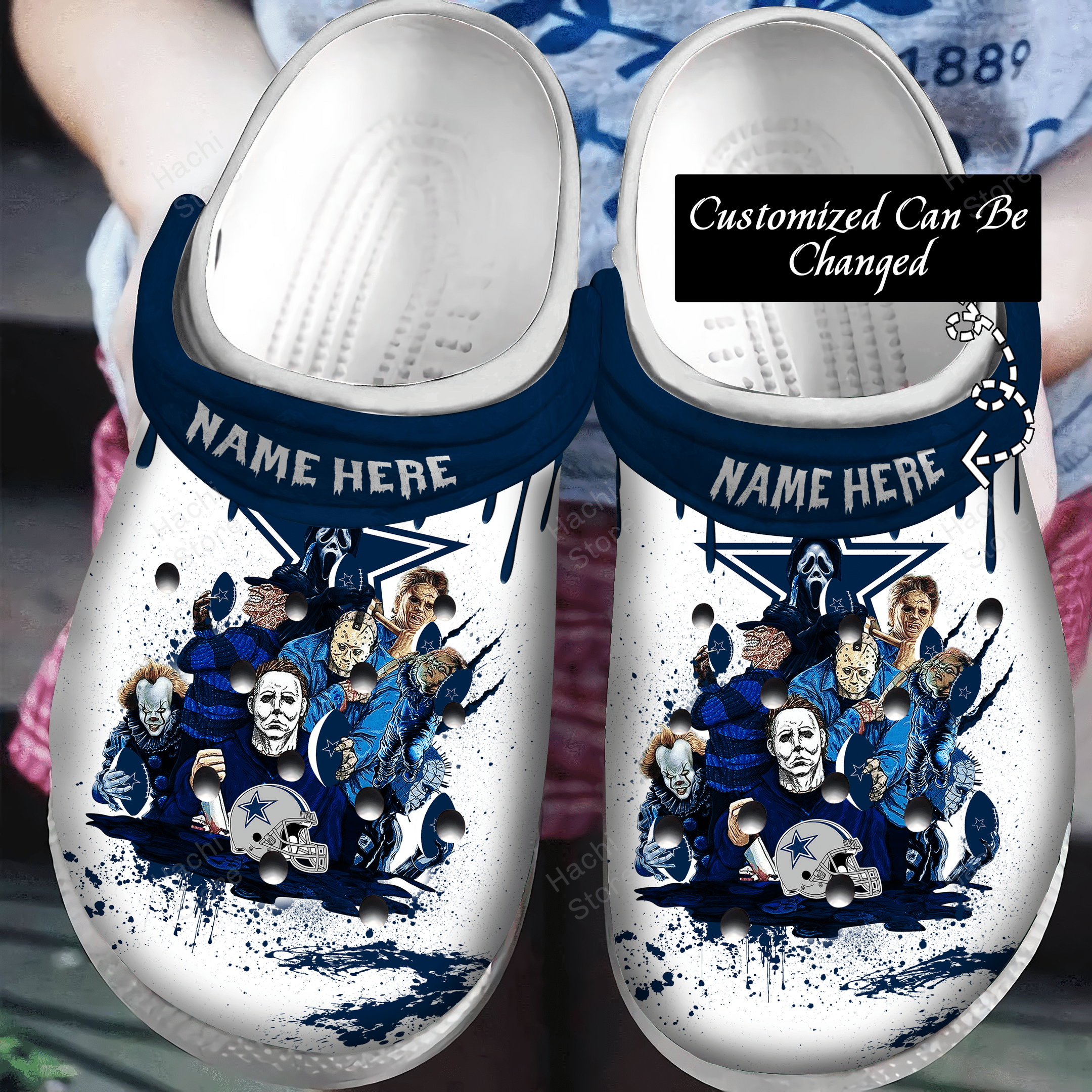 Personalized Football Crocs - Horror Movie Characters D.Cowb | Inspire ...