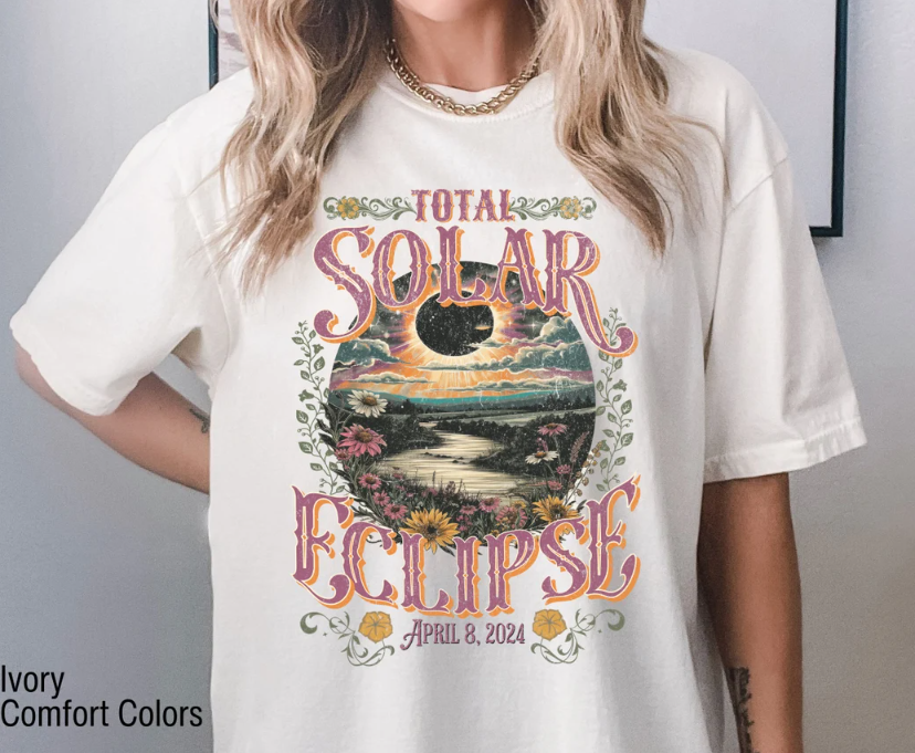 Total Solar Eclipse Shirt 2024 Solar Eclipse Tshirt Path of | Inspire ...