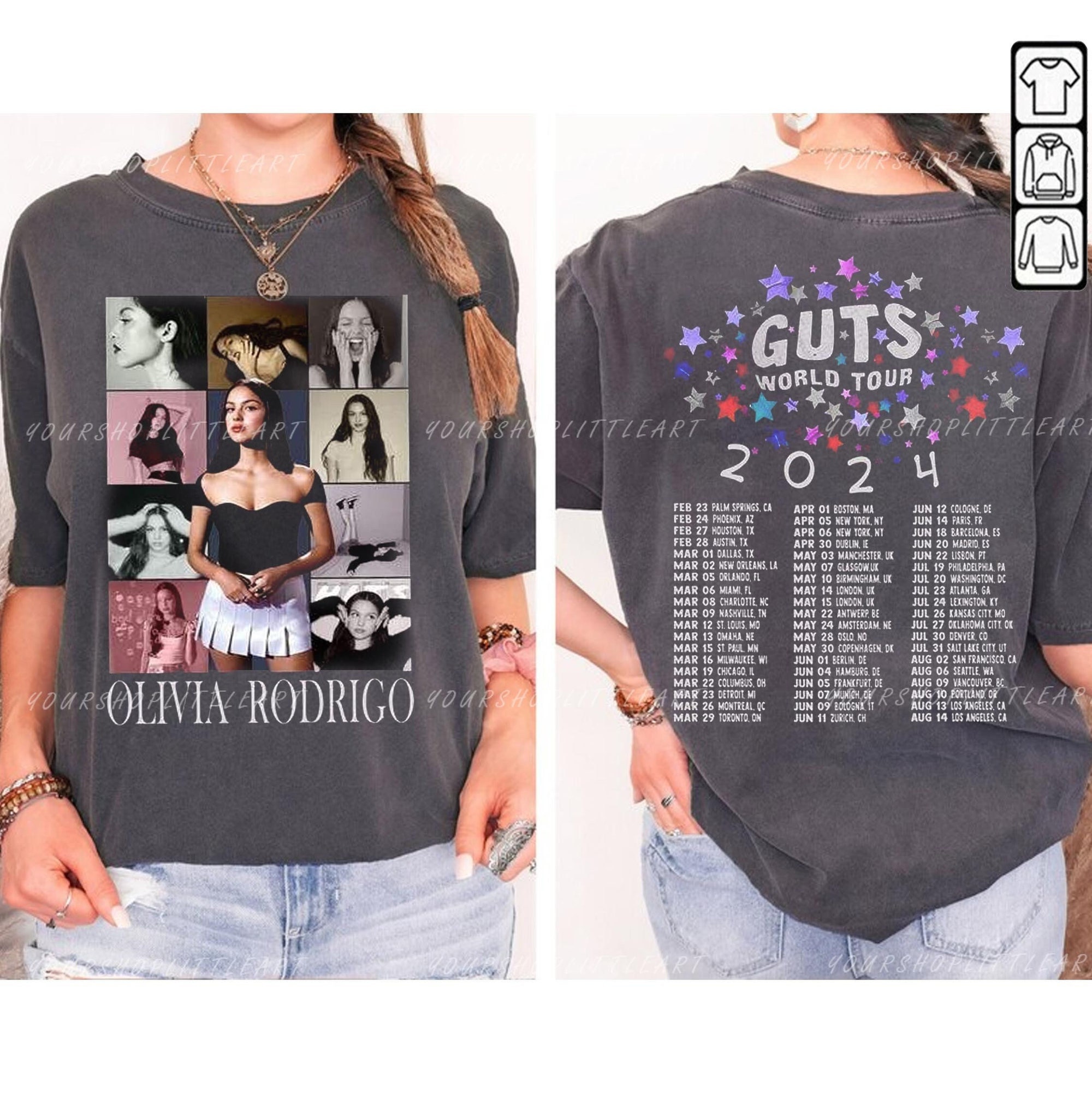 Vintage Oliviarodrigo Album 2024 Merch Olivia Guts Tour 202 Inspire