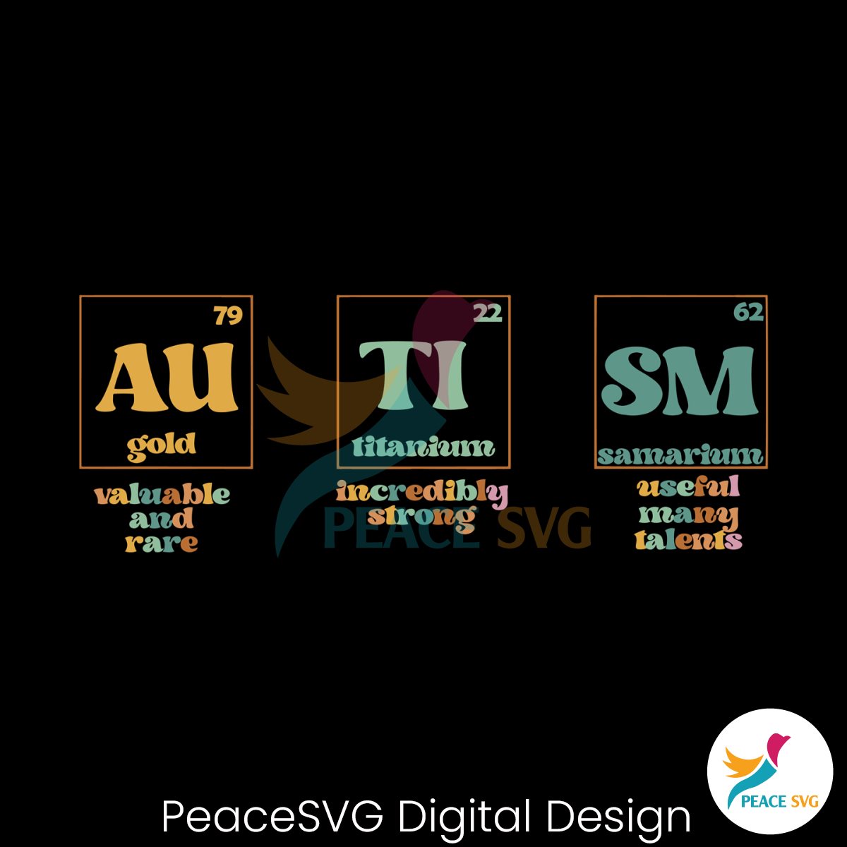 Autism Periodic Table Valuable And Rare SVG | Inspire Uplift