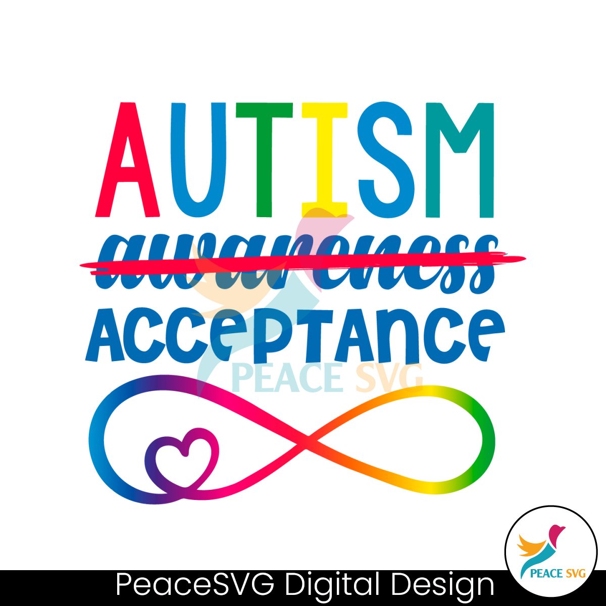 Retro Autism Acceptance Red Instead Autism SVG | Inspire Uplift