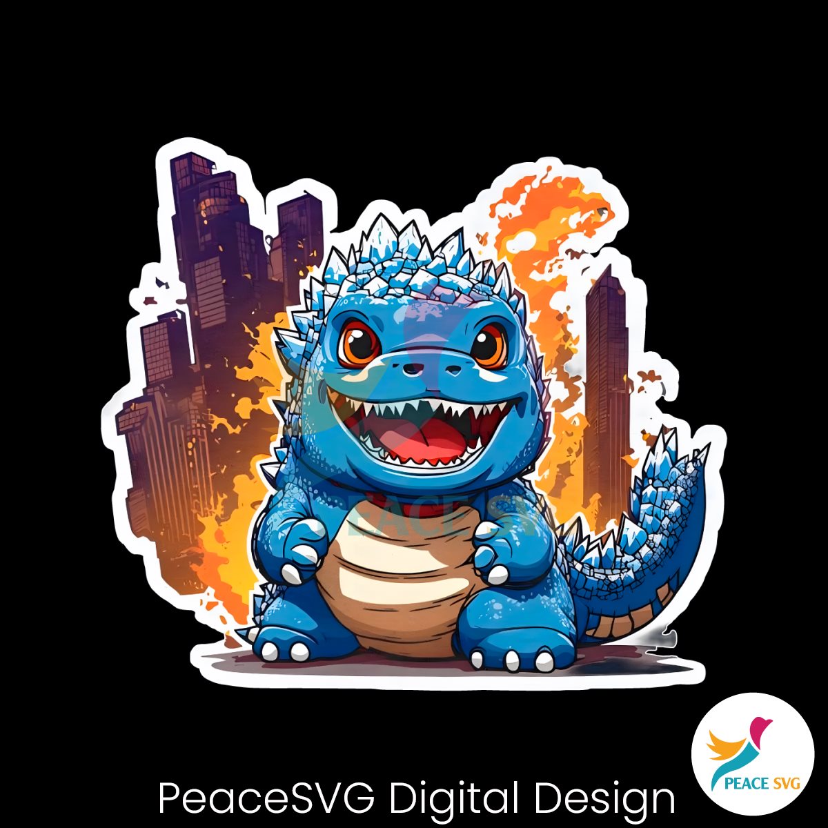 Cute Godzilla Chibi Monster PNG | Inspire Uplift