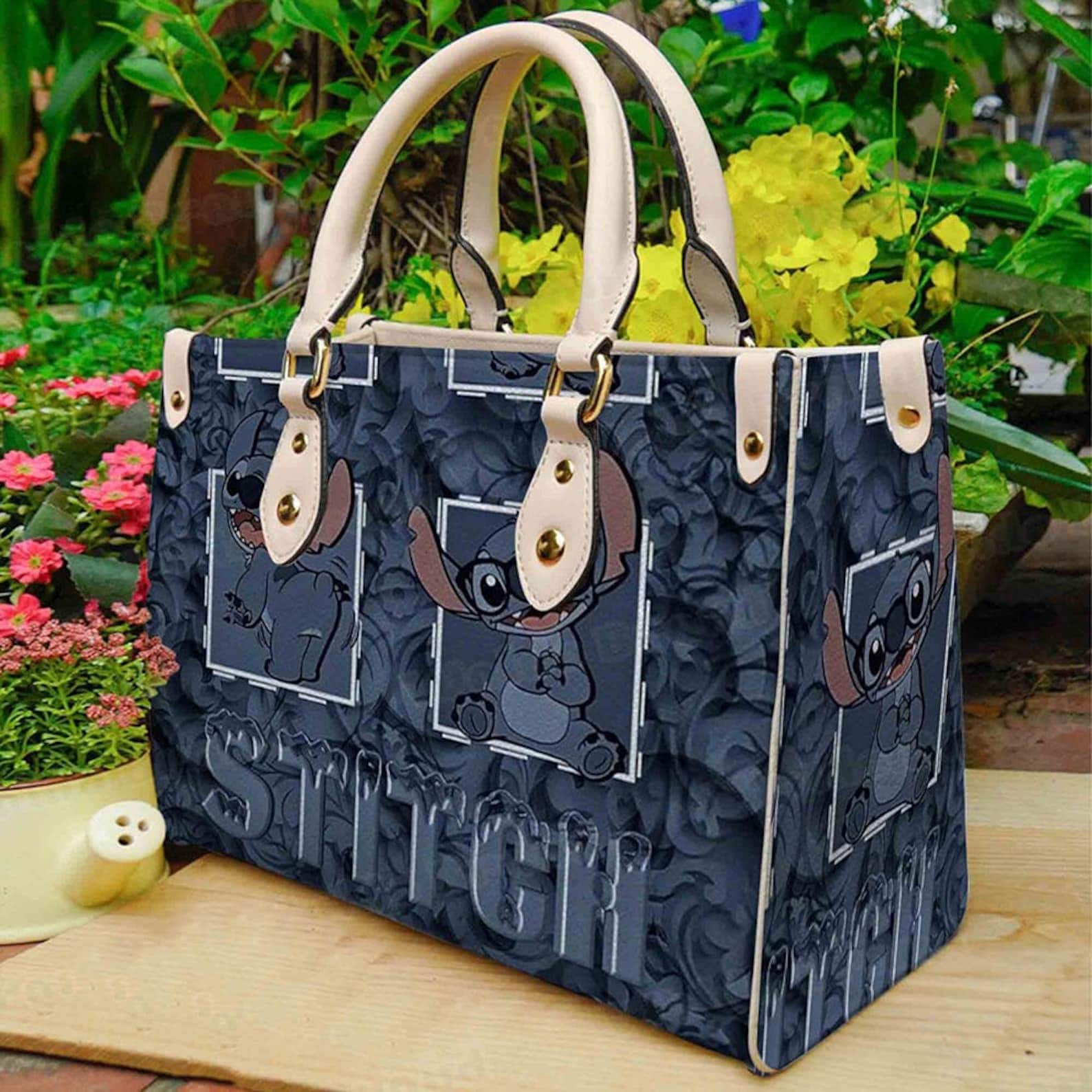 Stitch Handbag, Lilo And Stitch Leather Bag, Personalized Wo - Inspire ...
