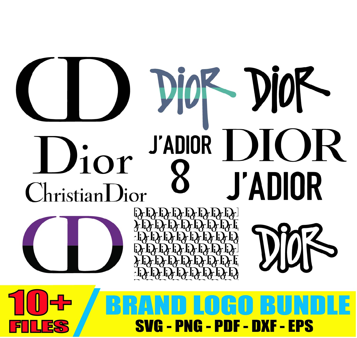 Dior Logo Bundle Svg, Logo Bundle Svg, Luxury Brand Logo Svg | Inspire ...