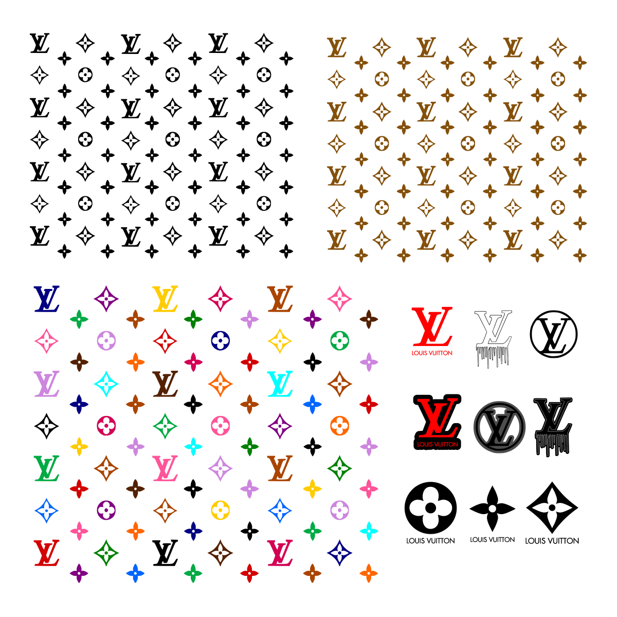 Louis Vuitton Logos Bundle Svg, Fashion Brand Logo Svg, Logo | Inspire ...