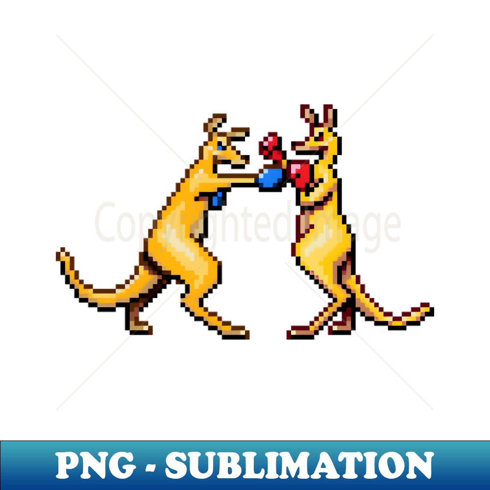 Kangaroos Boxing Pixel Art - PNG Sublimation Digital Downloa | Inspire ...