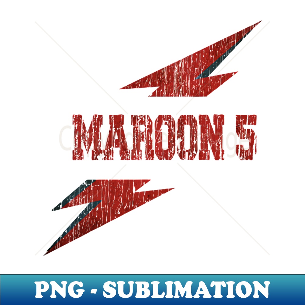 Maroon 5 Lightning Vintage Art - PNG Transparent Digital Dow | Inspire ...