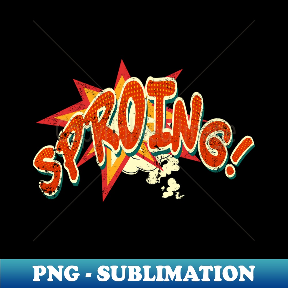 Super Hero Comic Book Onomatopoeia Sproing - PNG Sublimation | Inspire ...