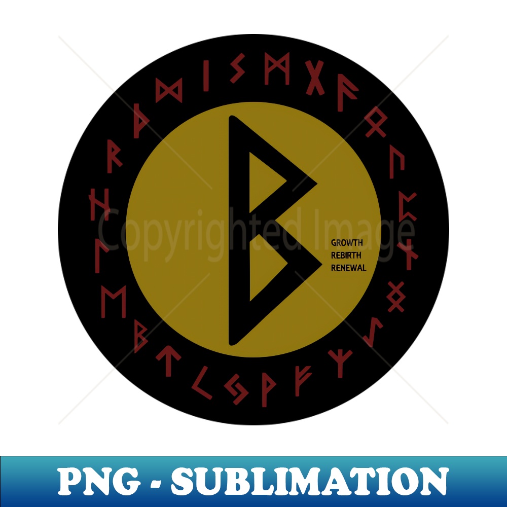 Yellow Berkana Futhark Rune Symbol - PNG Transparent Digital | Inspire ...