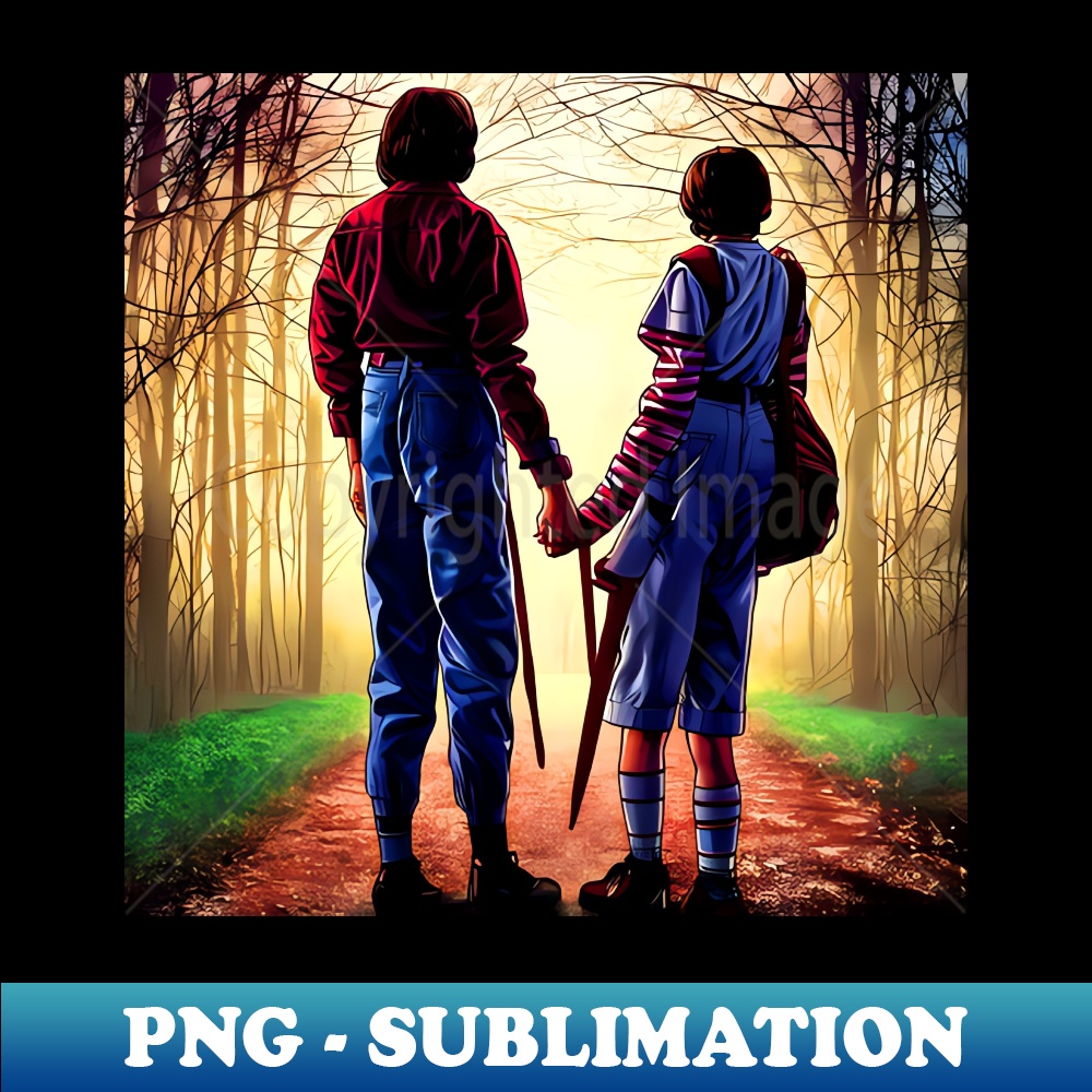 Stranger Things Eleven and Mike - Retro PNG Sublimation Digi | Inspire ...