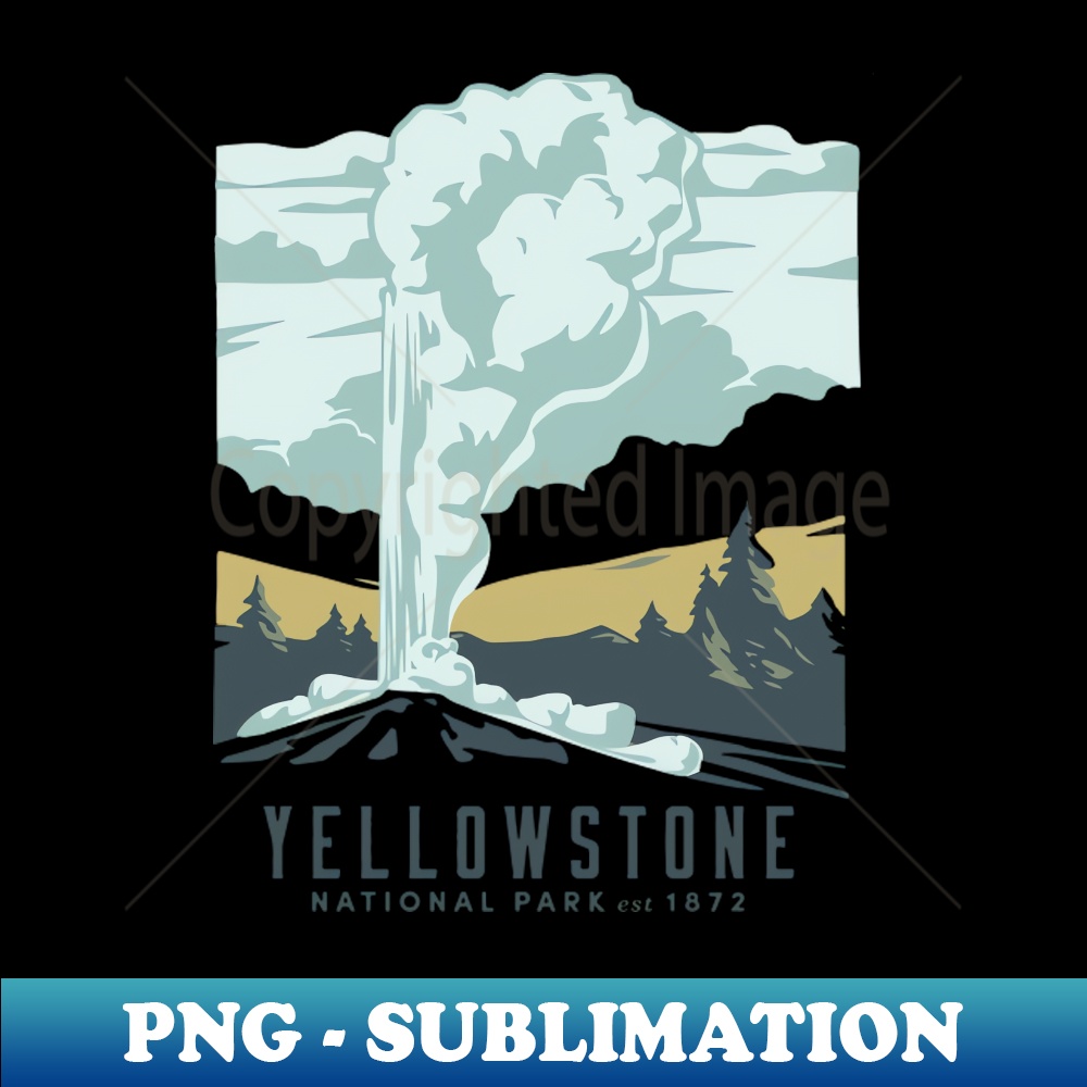 Yellowstone National Park 2 - Aesthetic Sublimation Digital | Inspire ...