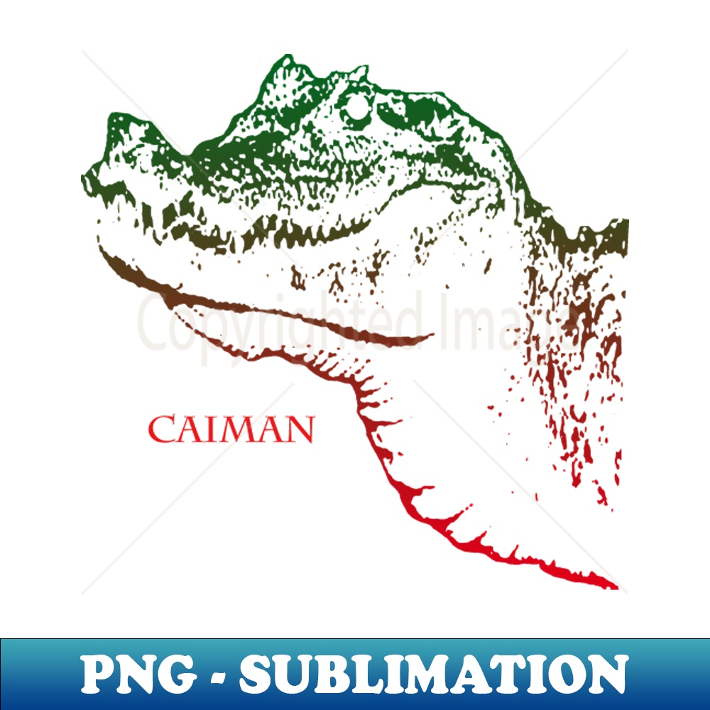 The caiman head is Violet Green Orange - Exclusive Sublimati | Inspire ...