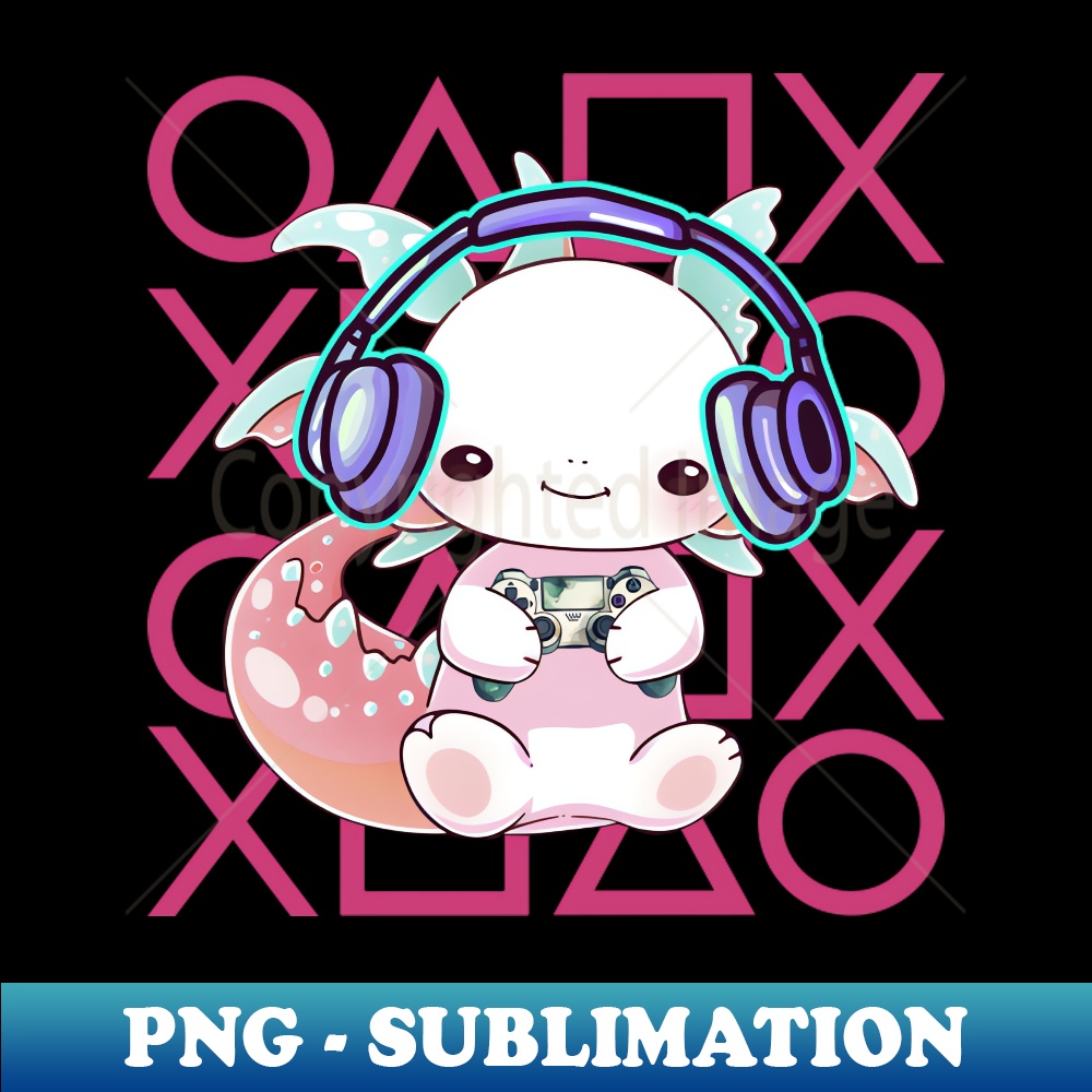 Gamer Axolotl - Modern Sublimation PNG File - Capture Imagin | Inspire ...