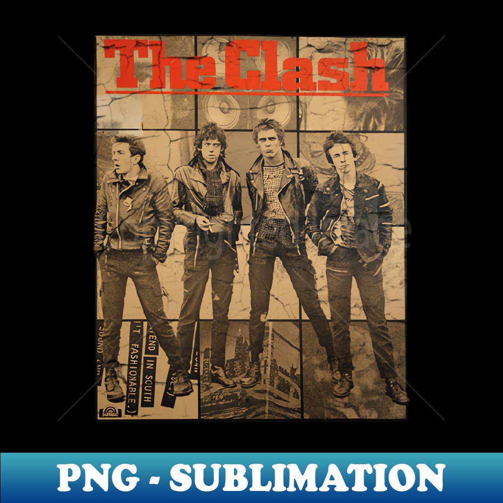 Retro Vintage The Clash - Digital Sublimation Download File | Inspire ...