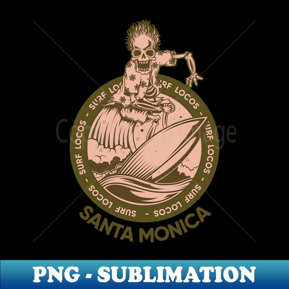Surf Locos Santa Monica Beach - Trendy Sublimation Digital D | Inspire ...