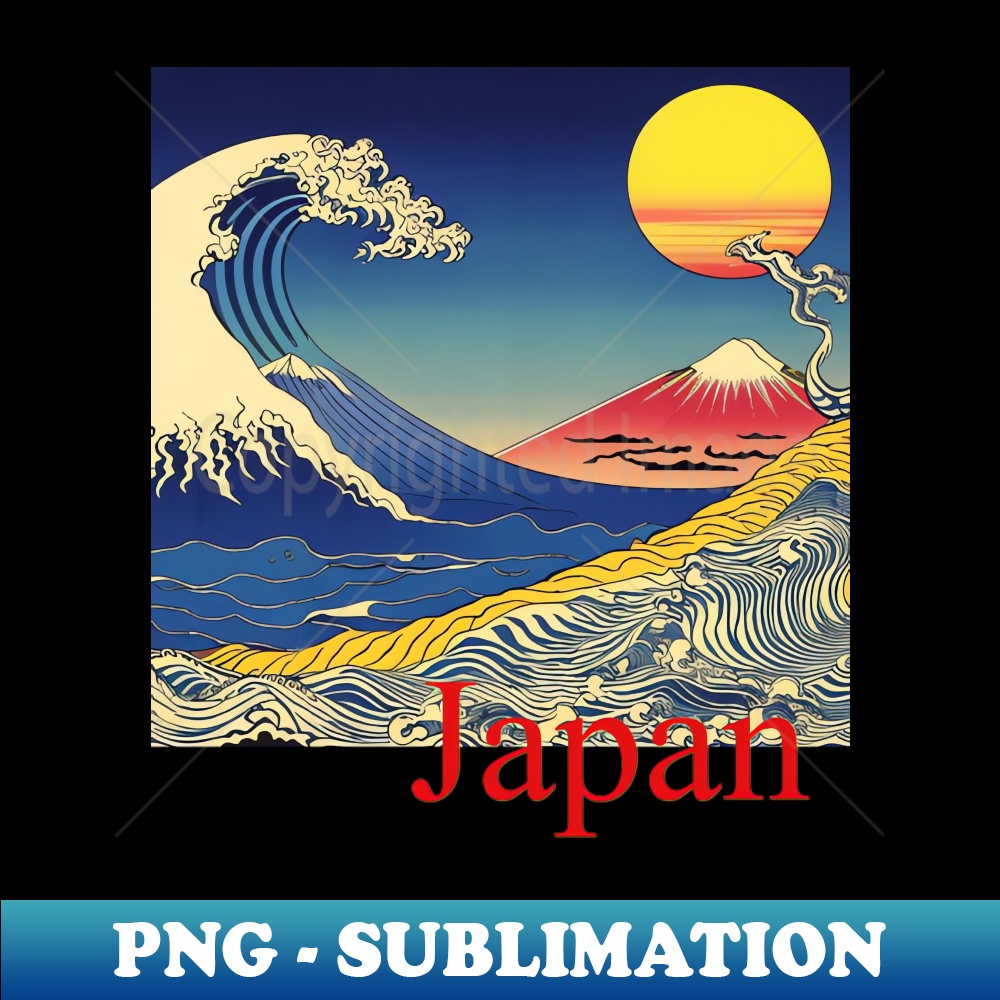 Psychedelic Japan Mt Fuji Big Wave Sunrise by Kana Kanjin - - Inspire ...