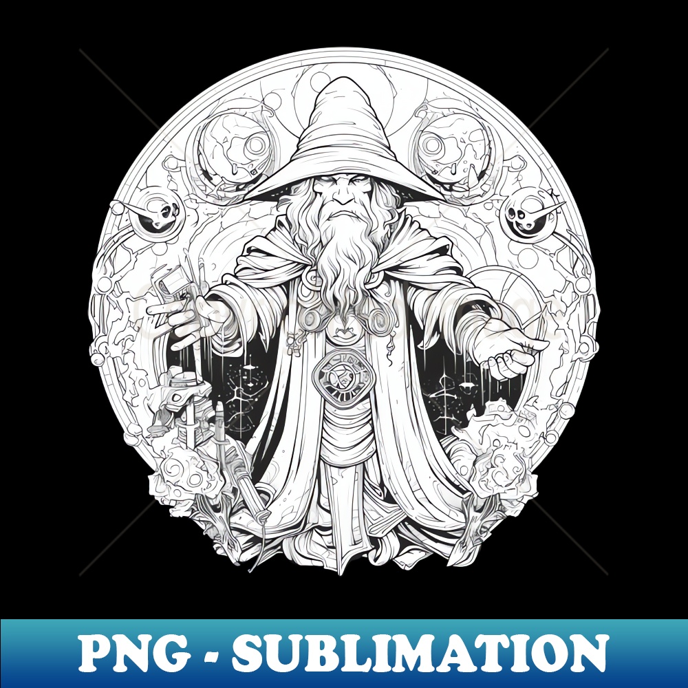 Wizard Emblem Magic Circle - Instant Sublimation Digital Dow | Inspire ...