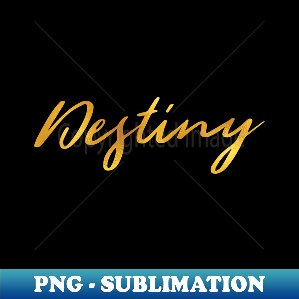 Destiny Name Hand Lettering in Faux Gold Letters - PNG Trans | Inspire ...