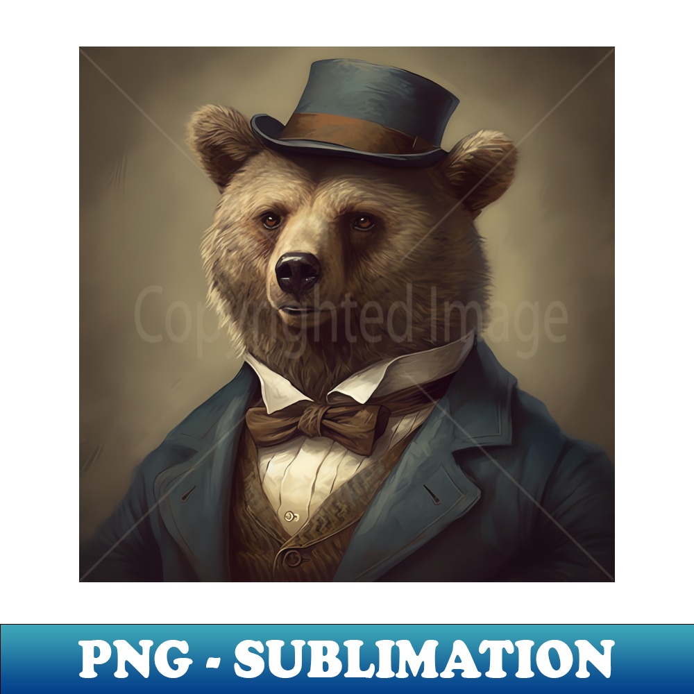 Bear in a Suit - Victorian 1800s Style - PNG Transparent Sub | Inspire ...