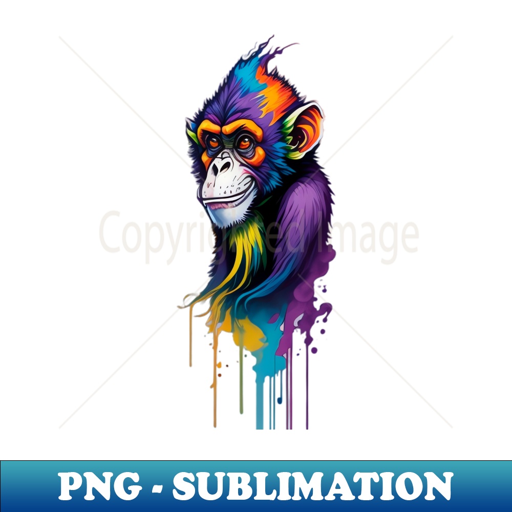Colorful Monkey - PNG Sublimation Digital Download - Transfo | Inspire ...