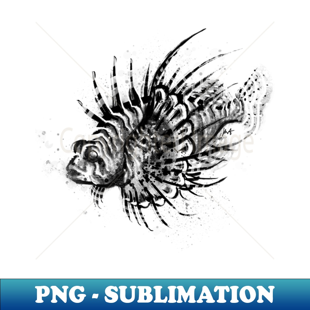 Ink Lionfish - PNG Sublimation Digital Download - Vibrant an | Inspire ...