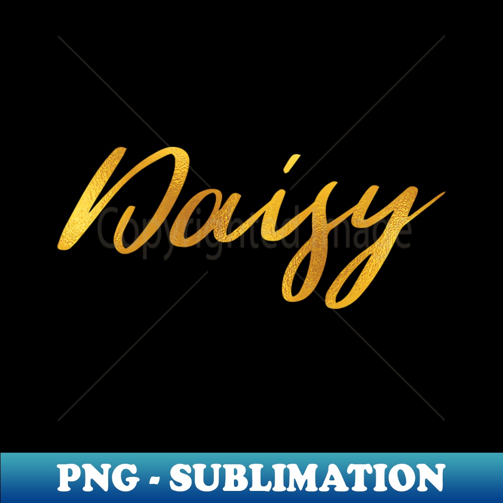 Daisy Name Hand Lettering in Faux Gold Letters - Elegant Sub | Inspire ...