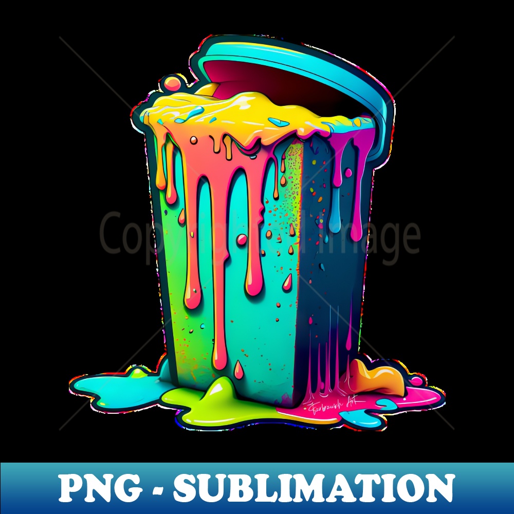 Colorful Slime Trash Can Sticker 3 - High-Resolution PNG Sub - Inspire ...