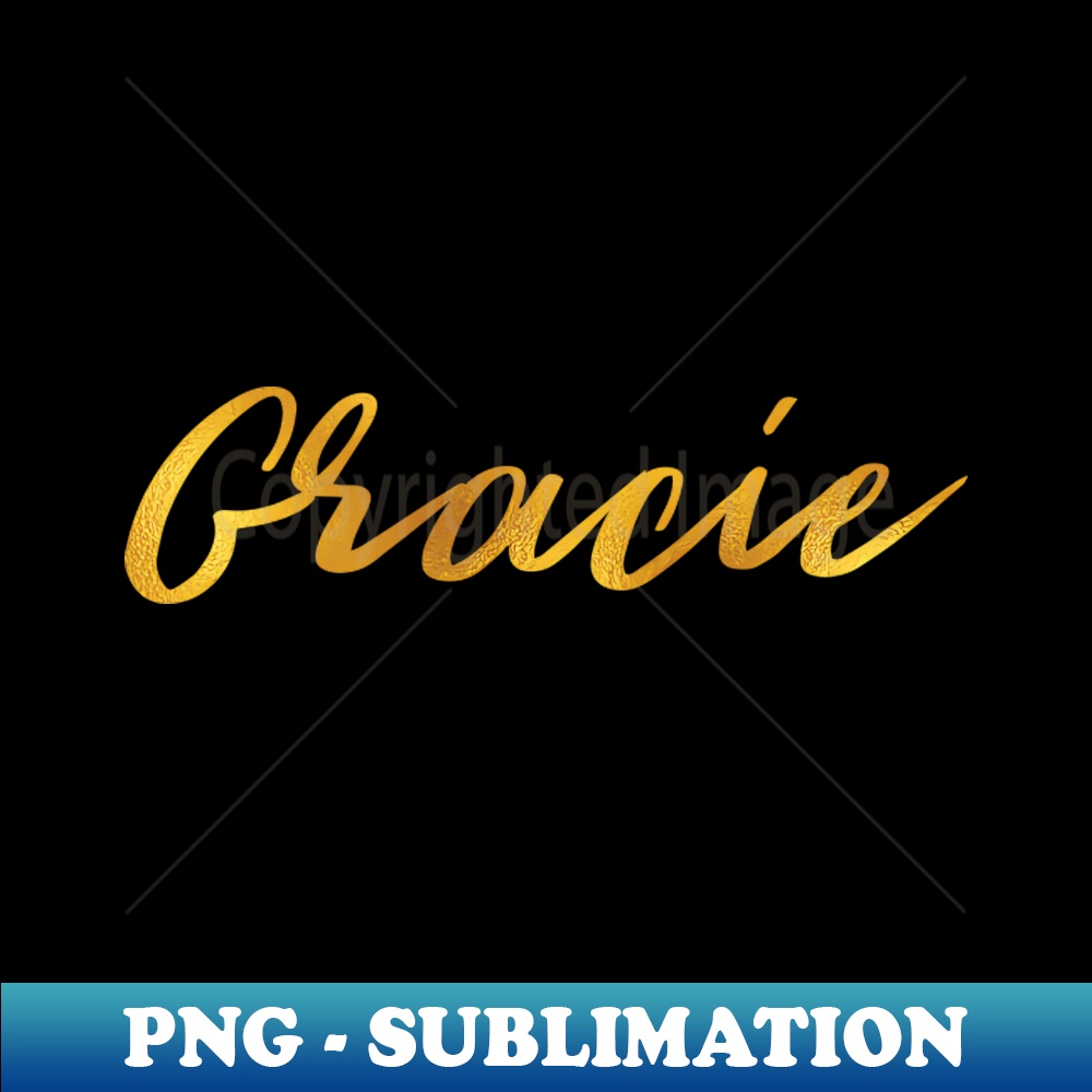 Gracie Name Hand Lettering in Faux Gold Letters - Profession | Inspire ...