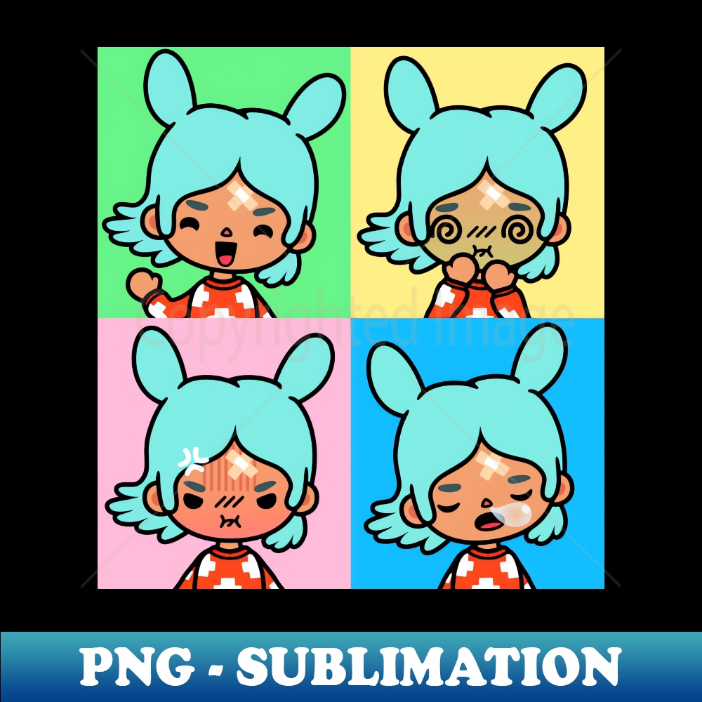 Toca Boca - Instant PNG Sublimation Download - Vibrant and E | Inspire ...