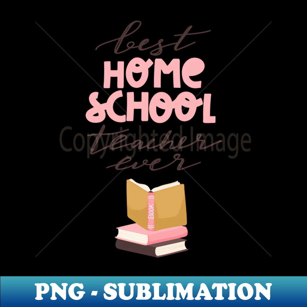 Best homeschool teacher ever typography print Stack of books | Inspire ...