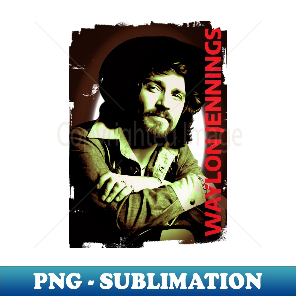 Waylon Jennings - High-Resolution PNG Sublimation File - Vib | Inspire ...