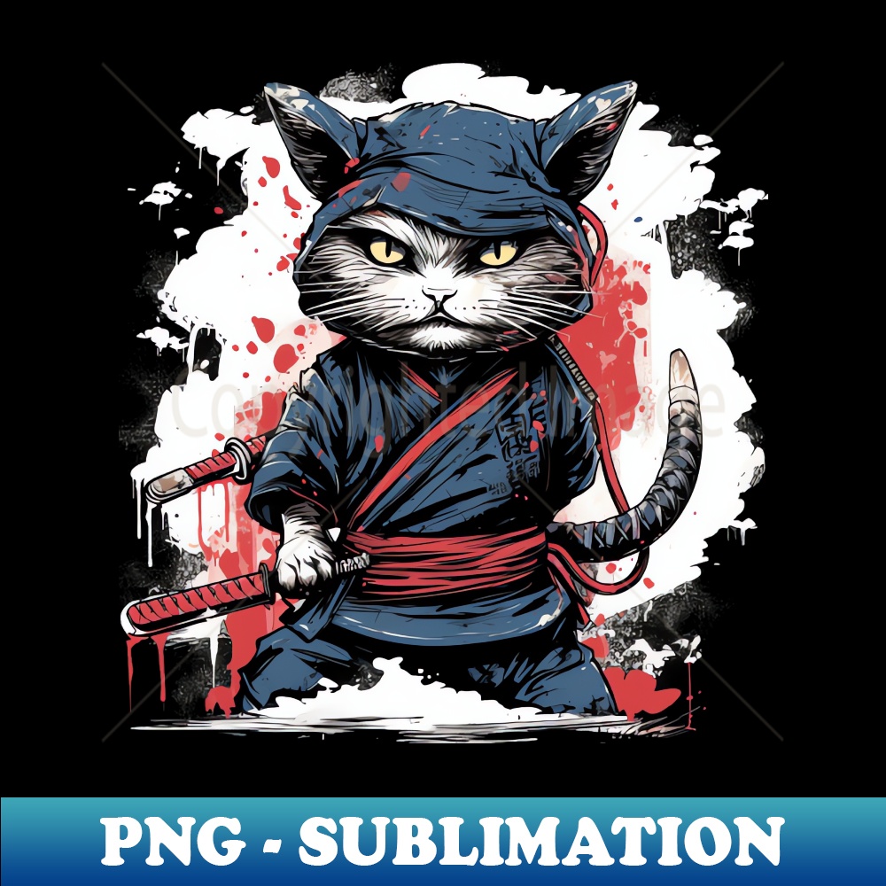 Ninja Cat - PNG Transparent Sublimation Design - Revolutioni | Inspire ...