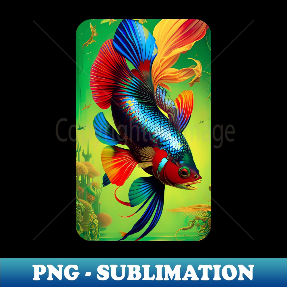 Vintage Fighter Fish - PNG Transparent Sublimation File - Re | Inspire ...