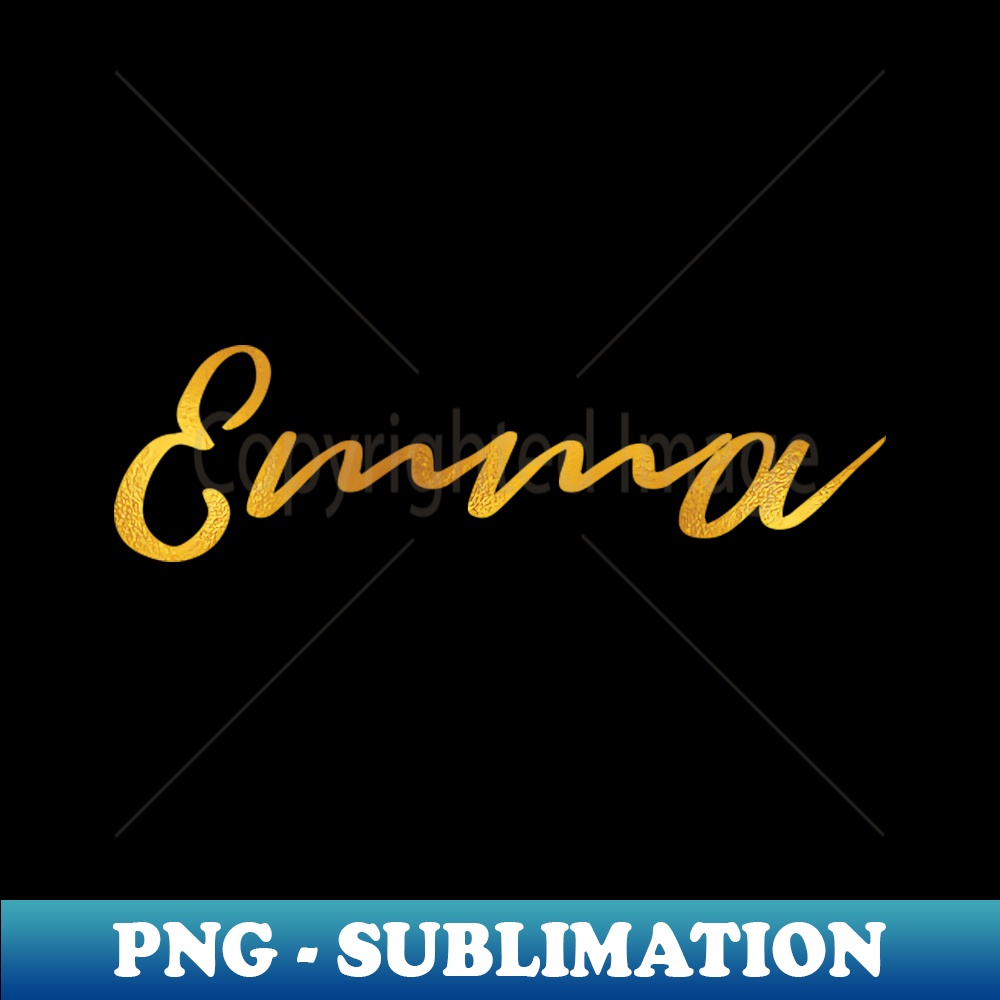 Emma Name Hand Lettering in Faux Gold Letters - PNG Transpar | Inspire ...