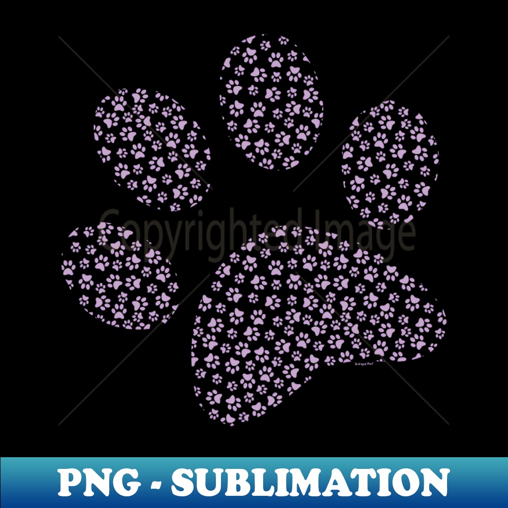 Purple Cat Paw Pattern - PNG Sublimation Digital Download - | Inspire ...