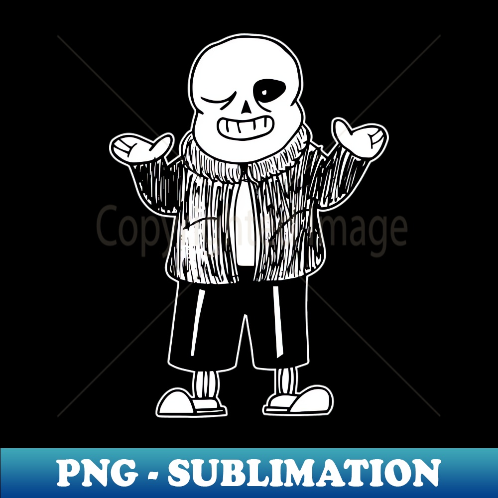 Sans Undertale Simple Black and White Design - High-Quality | Inspire ...
