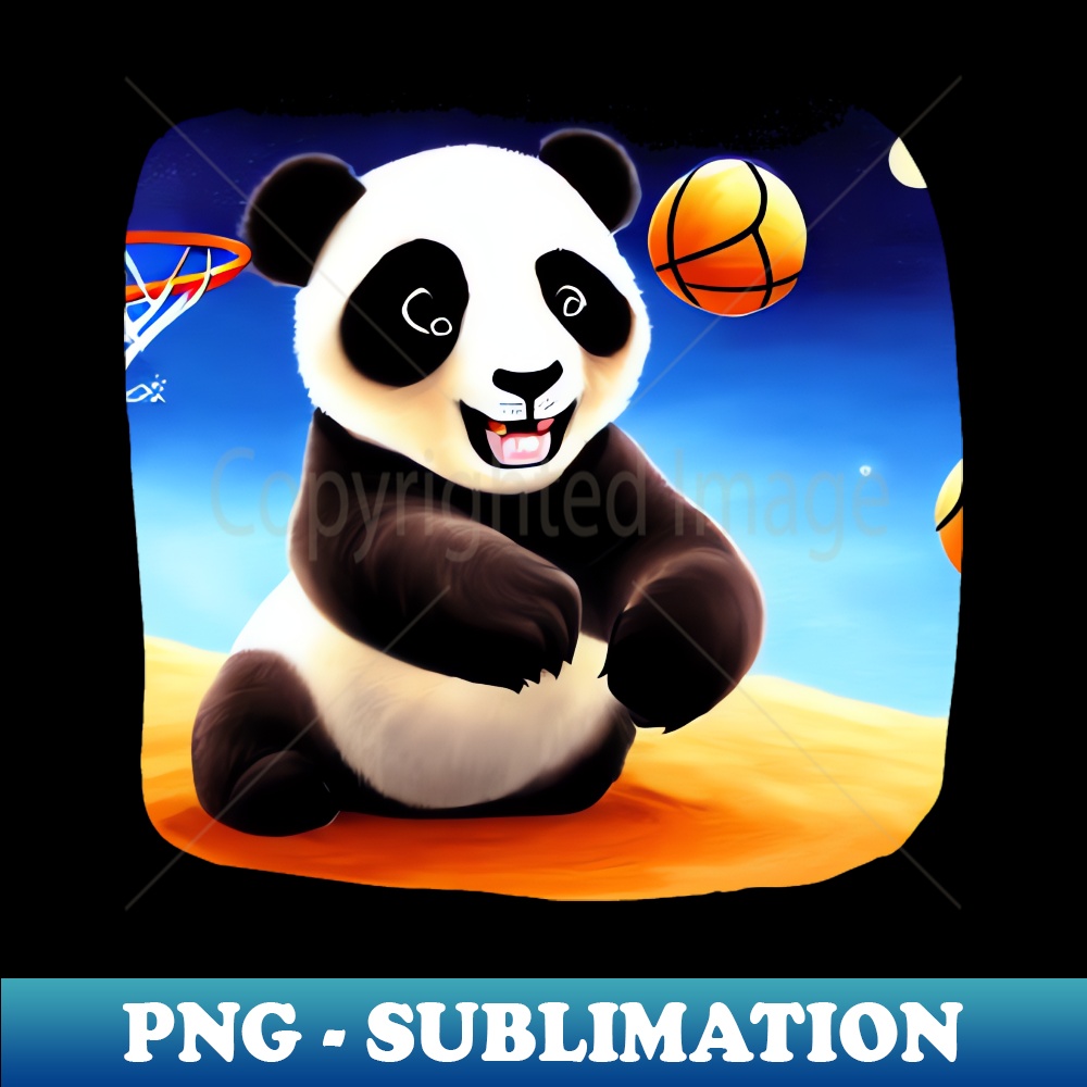 Panda Basketball on Mars - Aesthetic Sublimation Digital Fil | Inspire ...