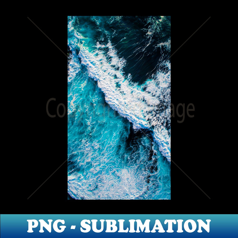 Ocean Waves top view - PNG Sublimation Digital Download - Ca | Inspire ...